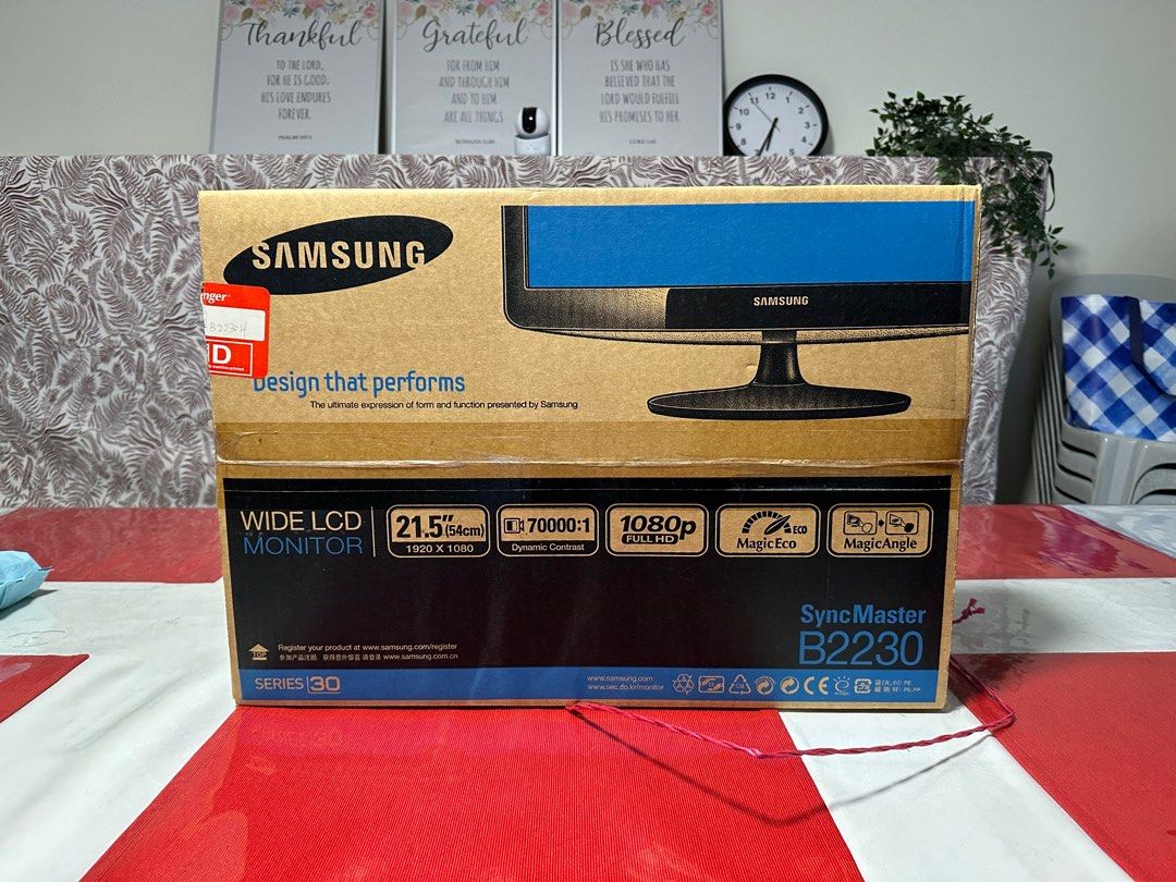 Samsung Wide LCD Monitor 21.5”, Computers & Tech, Parts & Accessories ...