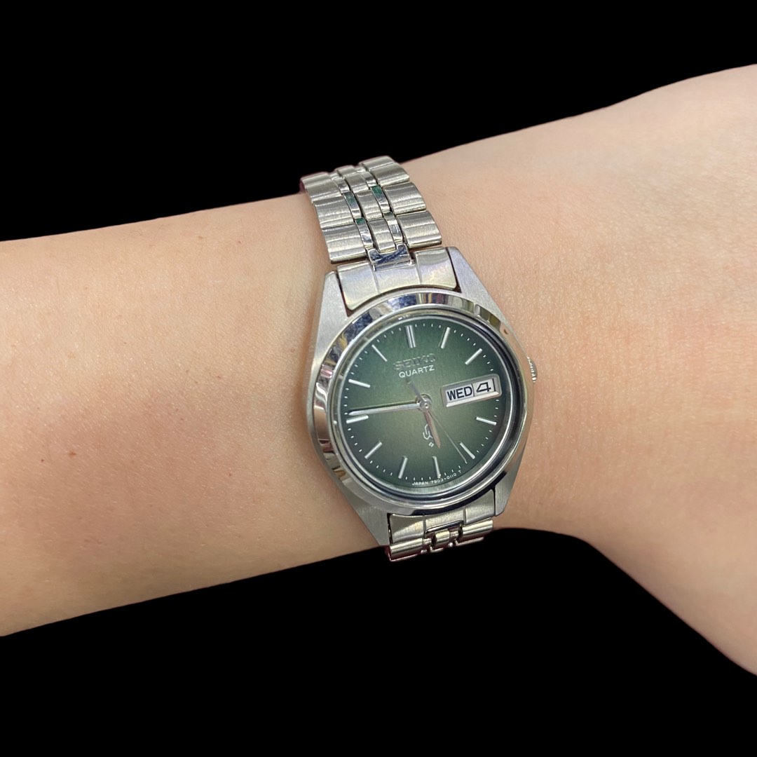 Seiko Quartz Type II (Ladies) 7903-0090 green tone, Women's Fashion ...