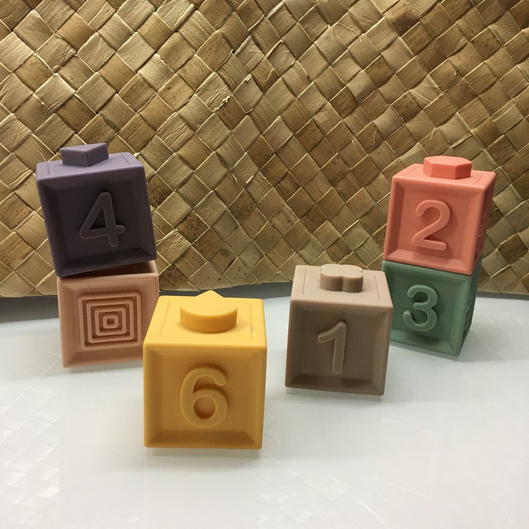 Silicone educational numbers stacking blocks, Babies & Kids, Infant ...