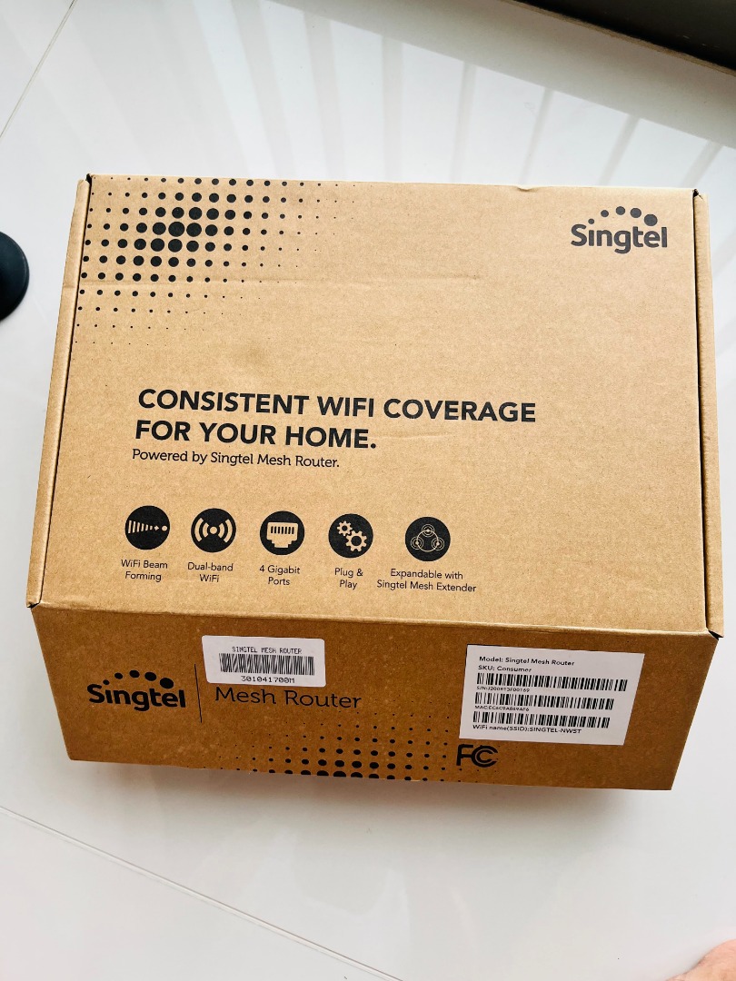 Singtel Mesh Router, Computers & Tech, Parts & Accessories, Networking ...