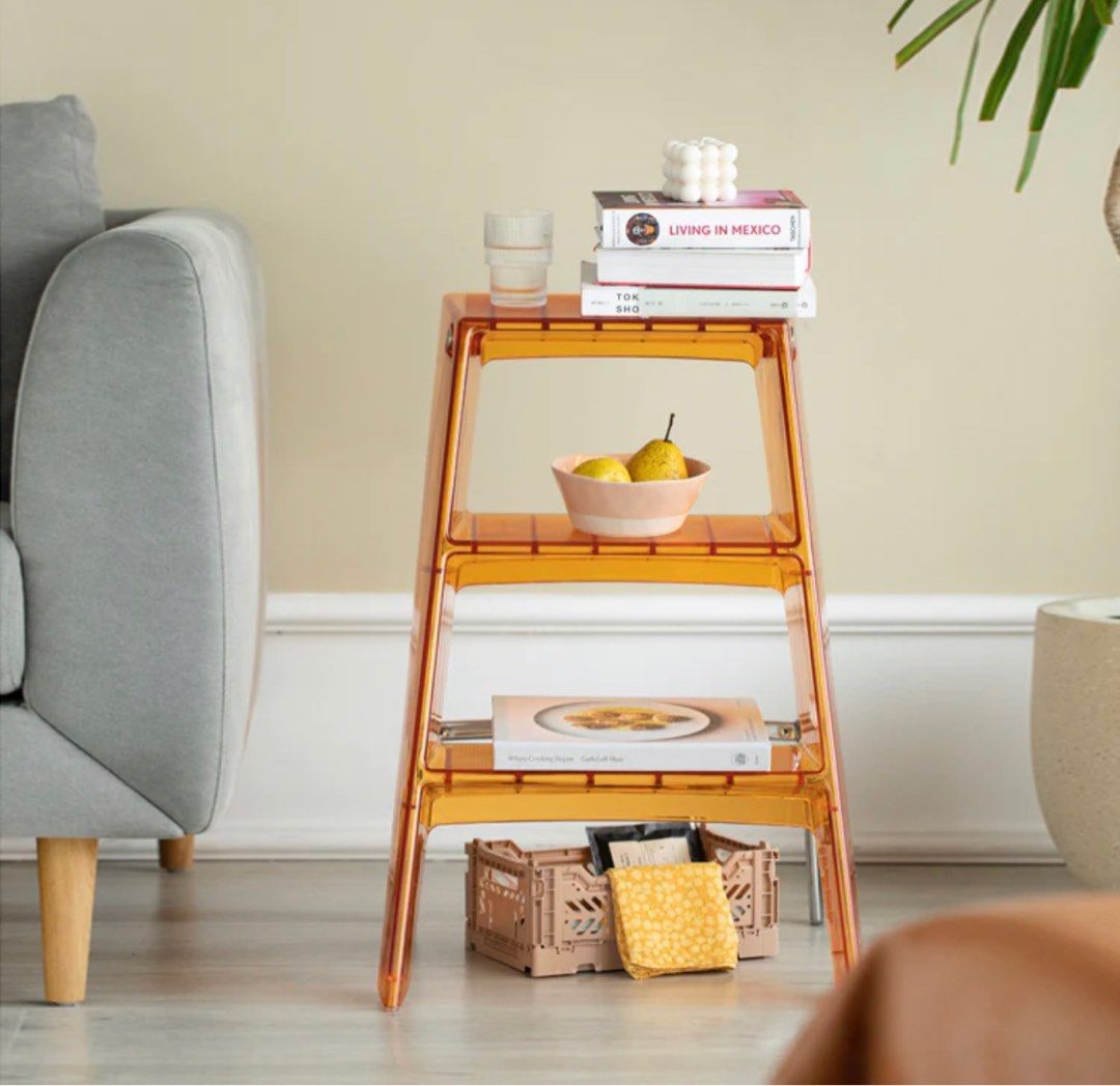 SOLIANO Acrylic Ladder Side Table, Furniture & Home Living, Furniture ...