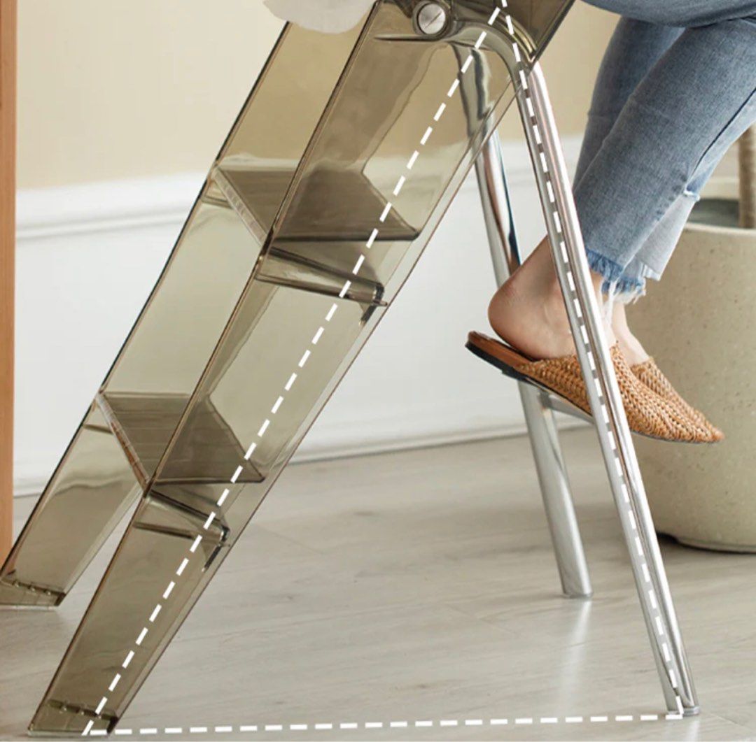SOLIANO Acrylic Ladder Side Table, Furniture & Home Living, Furniture ...