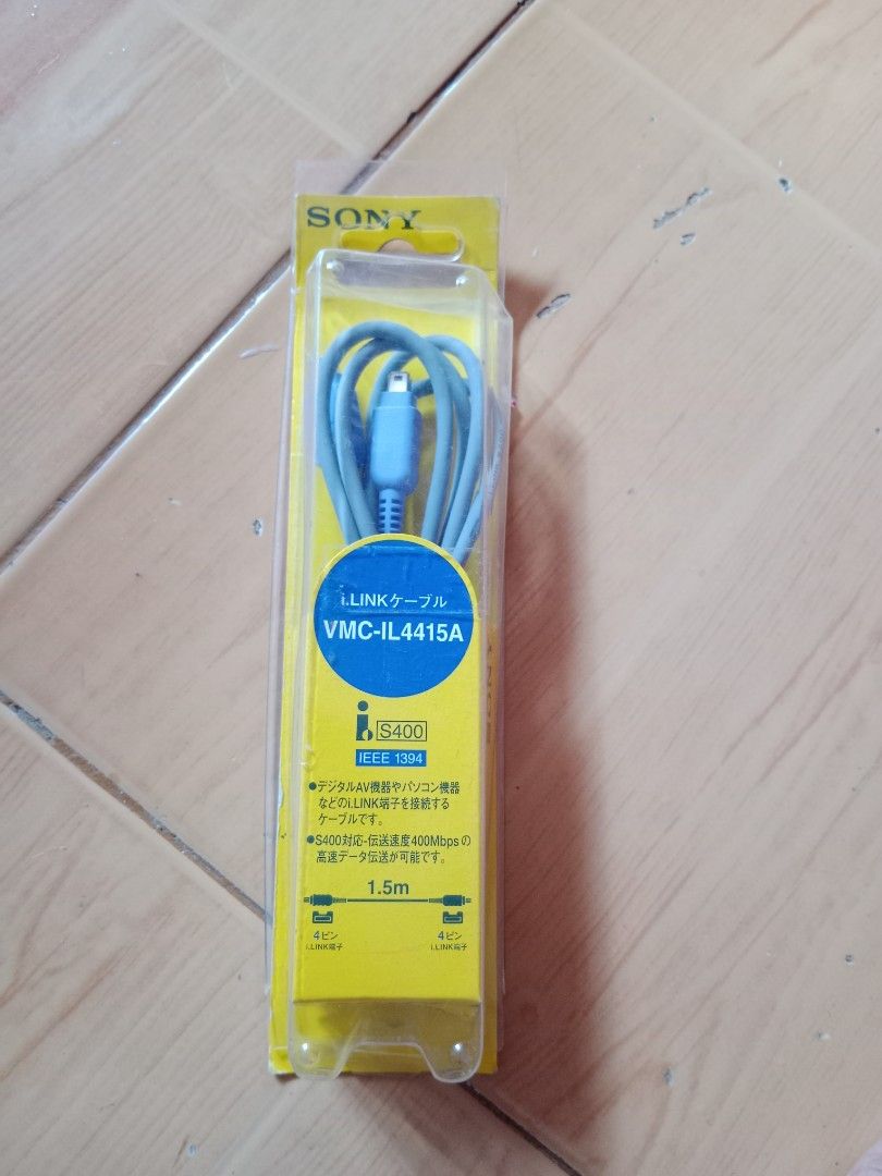 Sony IEEE-1394 FireWire / iLink DV 4 Pin Male To Male Cable, Mobile ...