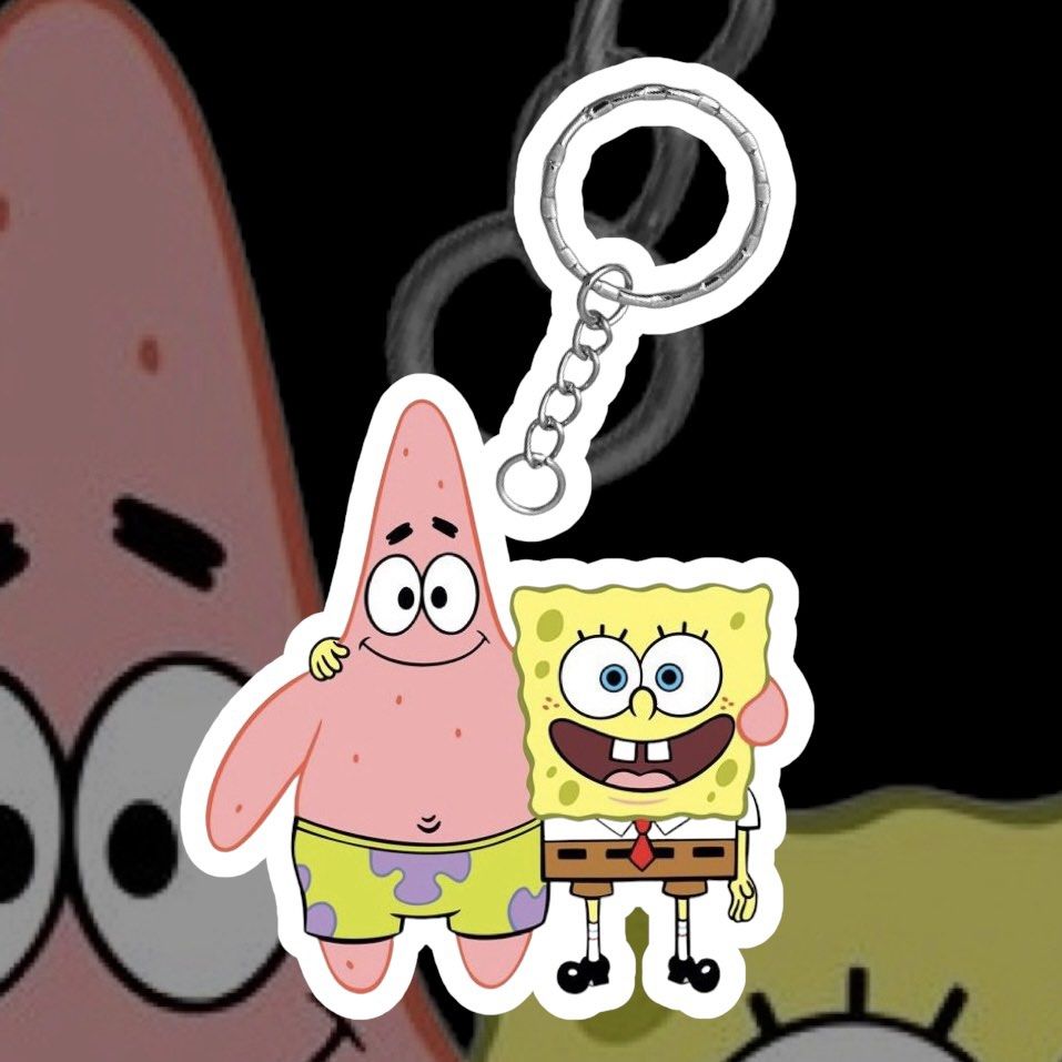 SPONGEBOB KEYCHAIN ACRYLIC/ SPONGEBOB LICENSE KEYCHAIN / SPONGEBOB ...