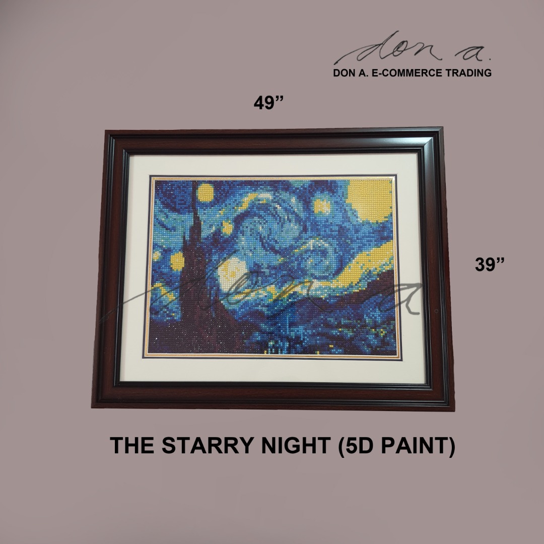 Starry Night by Van Gogh 5D Paint on Frame Home Display Don A ...