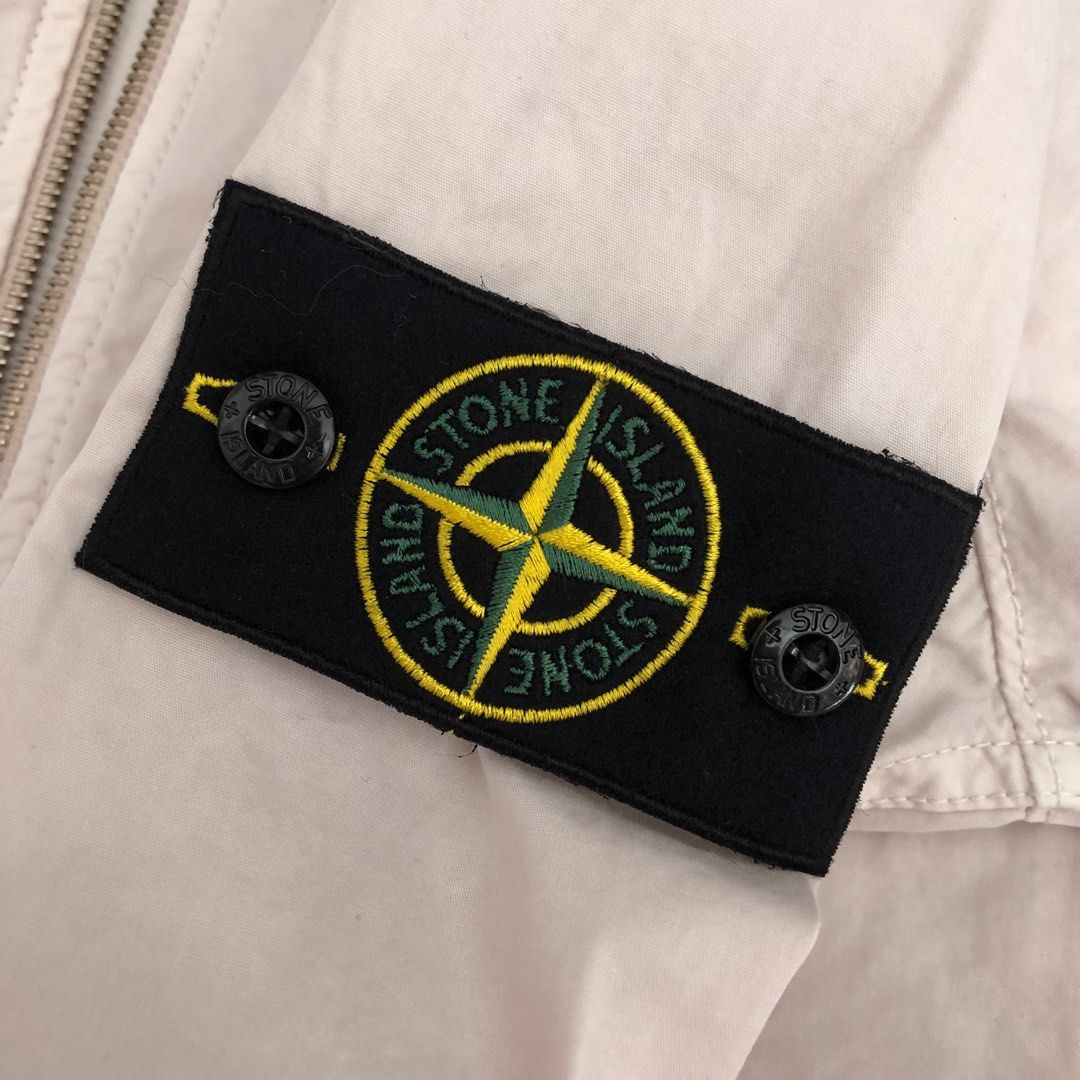 Stone Island Garment Dyed Patch Logo Overshirt Jacket, Men's Fashion ...