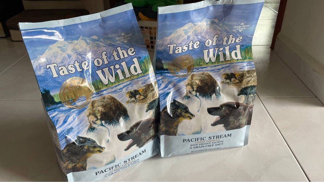 Twin Pack Bundle - Taste of the Wild Kibbles 2kg Pacific Stream, Pet ...