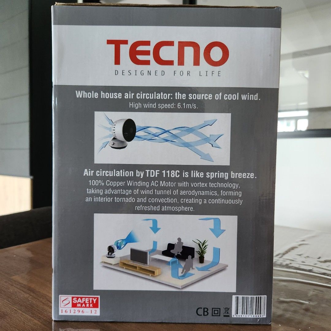 Tecno TDF118C Air Circulator Fan, Furniture & Home Living, Lighting ...