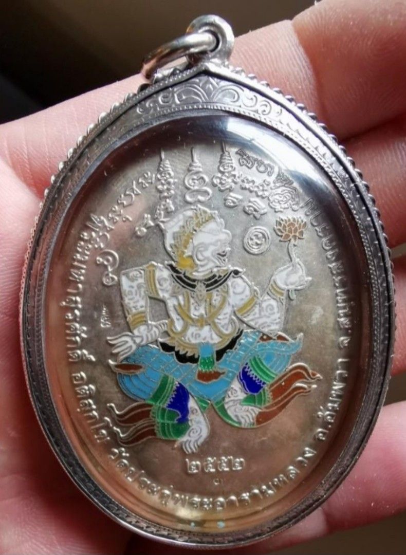 thai amulet silver locket chao khun surasak 2552 early batch lang ...