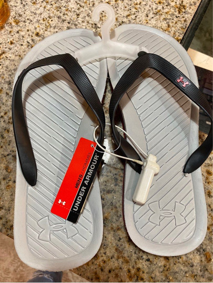 Under Armour Gray Slipper, Men's Fashion, Footwear, Slippers & Slides ...