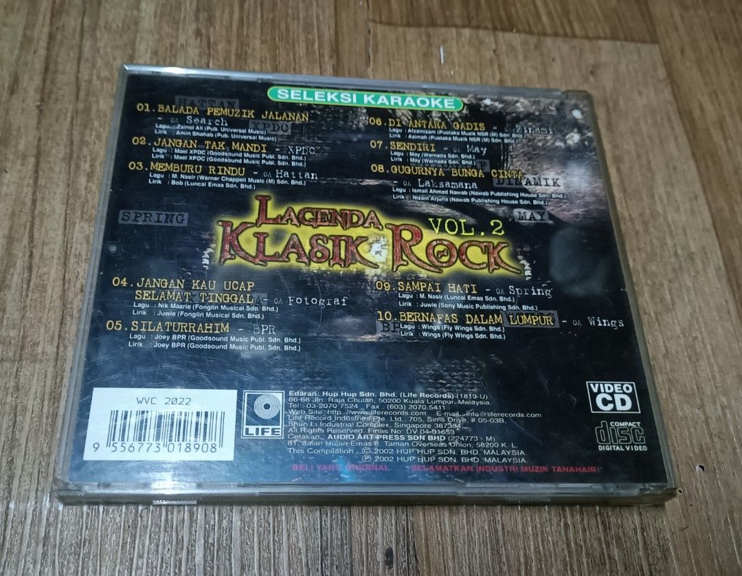 VCD Seleksi Karaoke 2002 LIFE RECORD.., Hobbies & Toys, Music & Media ...