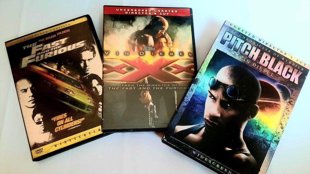 VIN DIESEL DVD COLLECTION (3MOVIES/DVD), Hobbies & Toys, Music & Media ...