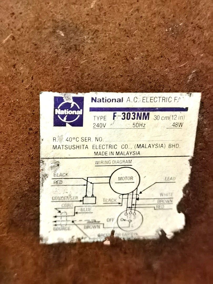 Vintage National Table Fan Old School Design Working Condition Well ...