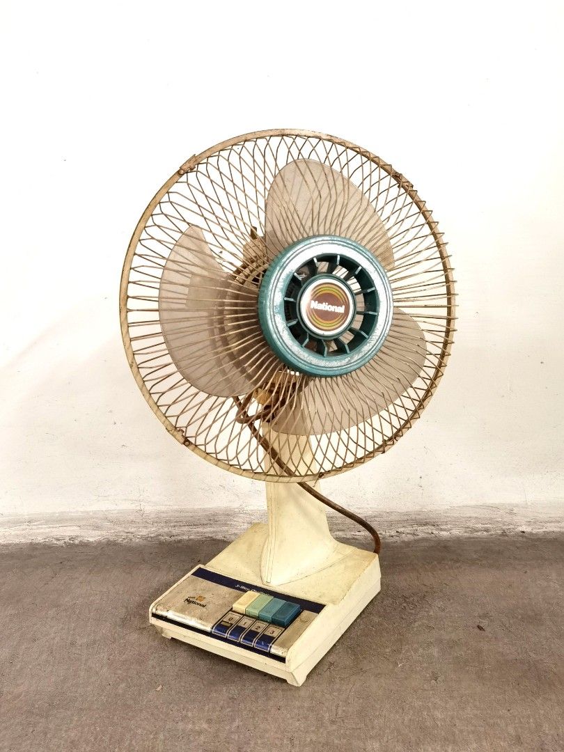 Vintage National Table Fan Old School Design Working Condition Well ...