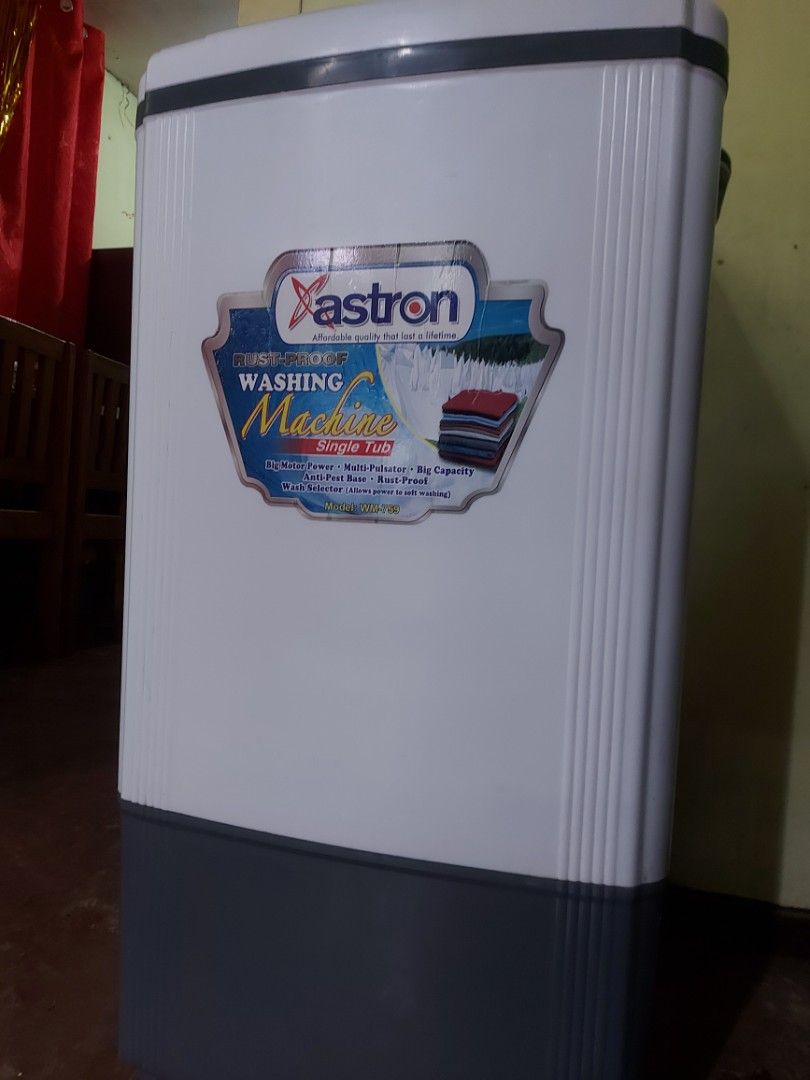 Washing machine Astron 7.5kg superwash single tub, TV & Home Appliances ...