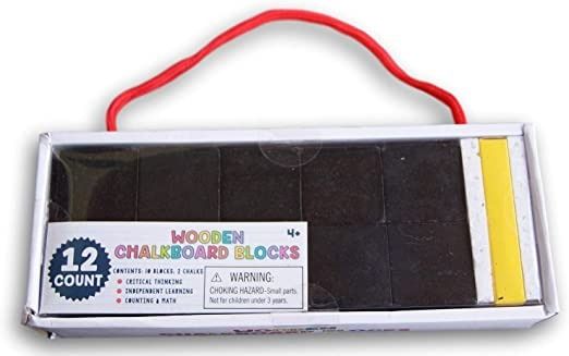 10 BLOCKS Wooden Chalkboard Blocks Counting Math Review Building Blocks ...