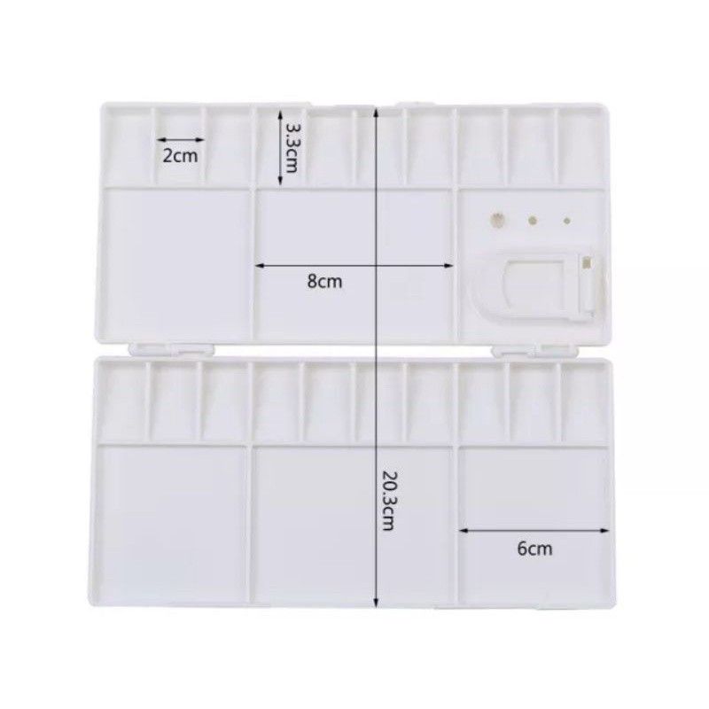 25 Grids Rectangle Paint Palette, Hobbies & Toys, Stationary & Craft ...
