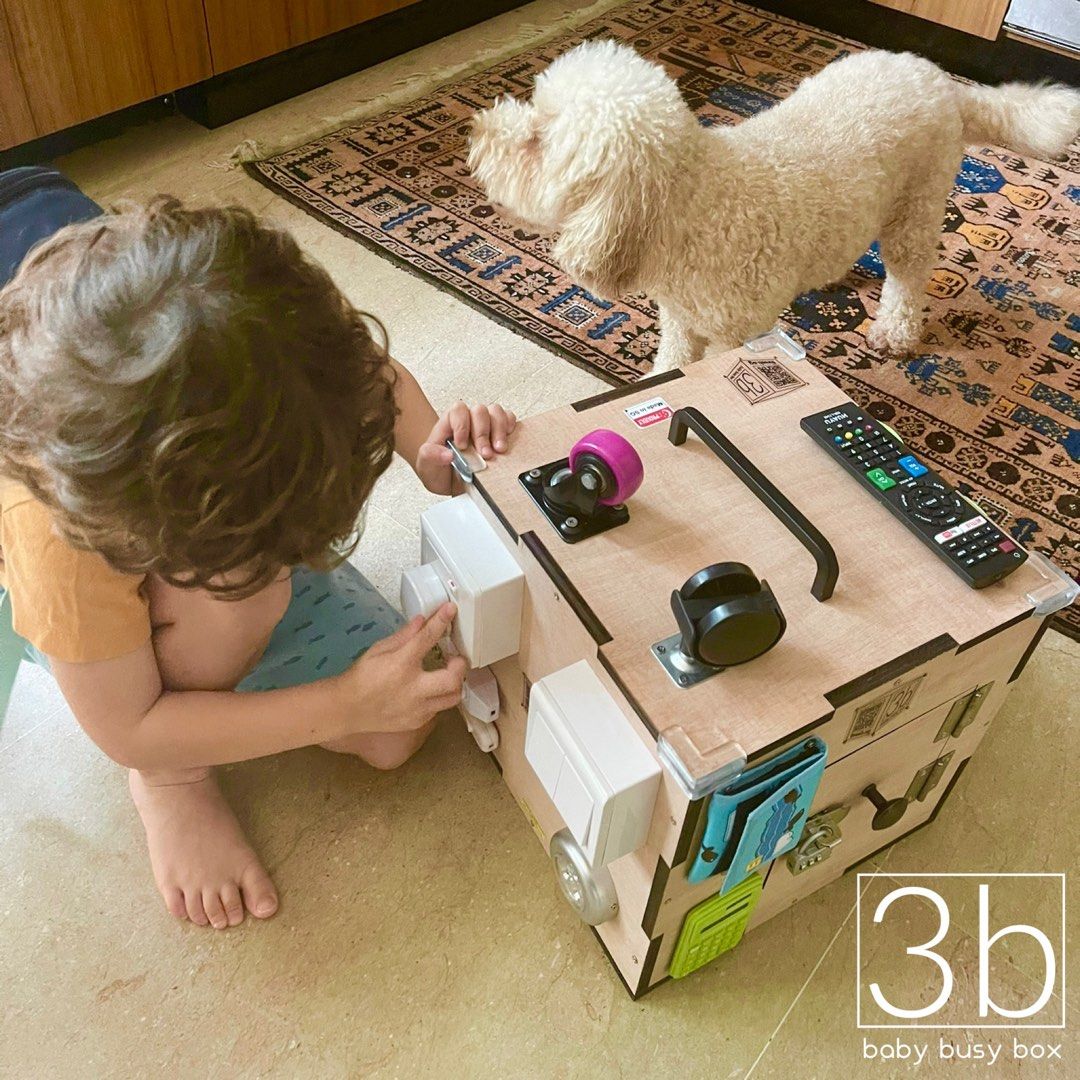 3b Biggie (baby busy box) made in SG, Hobbies & Toys, Toys & Games on ...