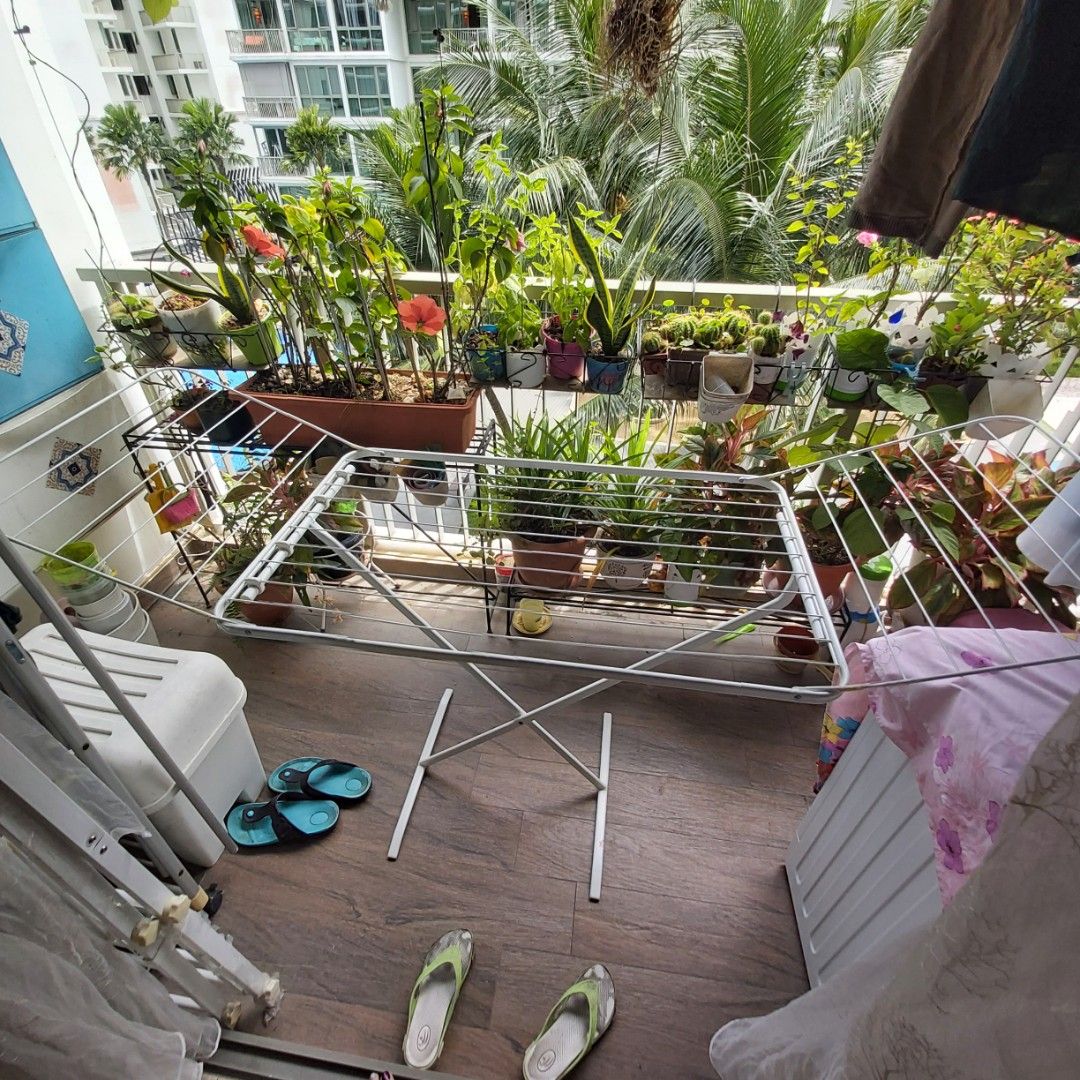 3-fold Clothes Drying Air Rack(Black), Furniture & Home Living, Home ...