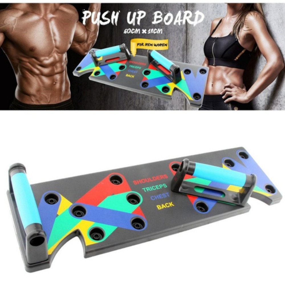 9 in 1 Push Up Board Bar System Body Building Fitness Workout Gym Stand ...