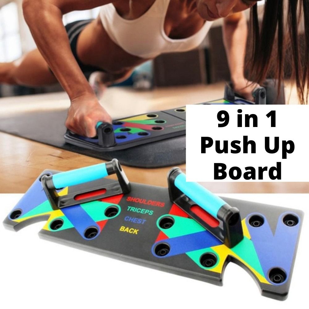 9 in 1 Push Up Board Bar System Body Building Fitness Workout Gym Stand ...
