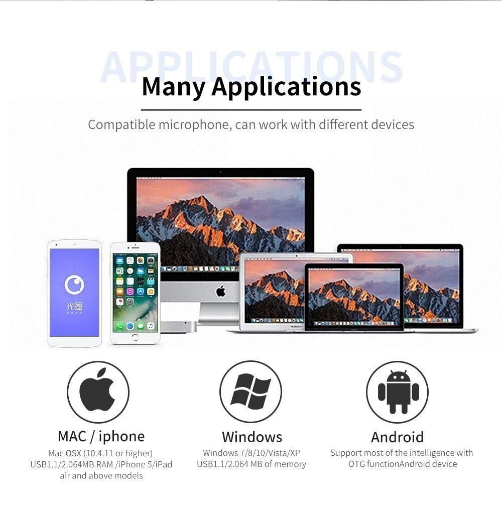 ⭐ [B2270] ⭐ Professional Condenser USB Computer Recording Microphone ...