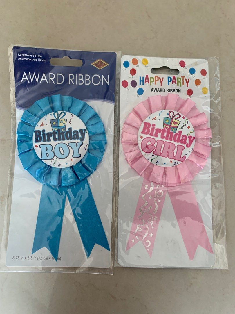 生日心口針 birthday boy & girl batch, 興趣及遊戲, 手作＆自家設計, 文具及工藝 - 節日佈置及裝飾 ...