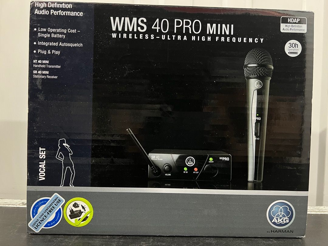 AKG WMS40 Mini Pro WIreless Handheld Microphones, Audio, Microphones on ...