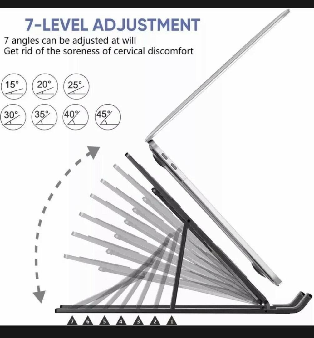 Aluminium Metal Laptop Stand, Adjustable Ergonomic Portable Aluminum ...