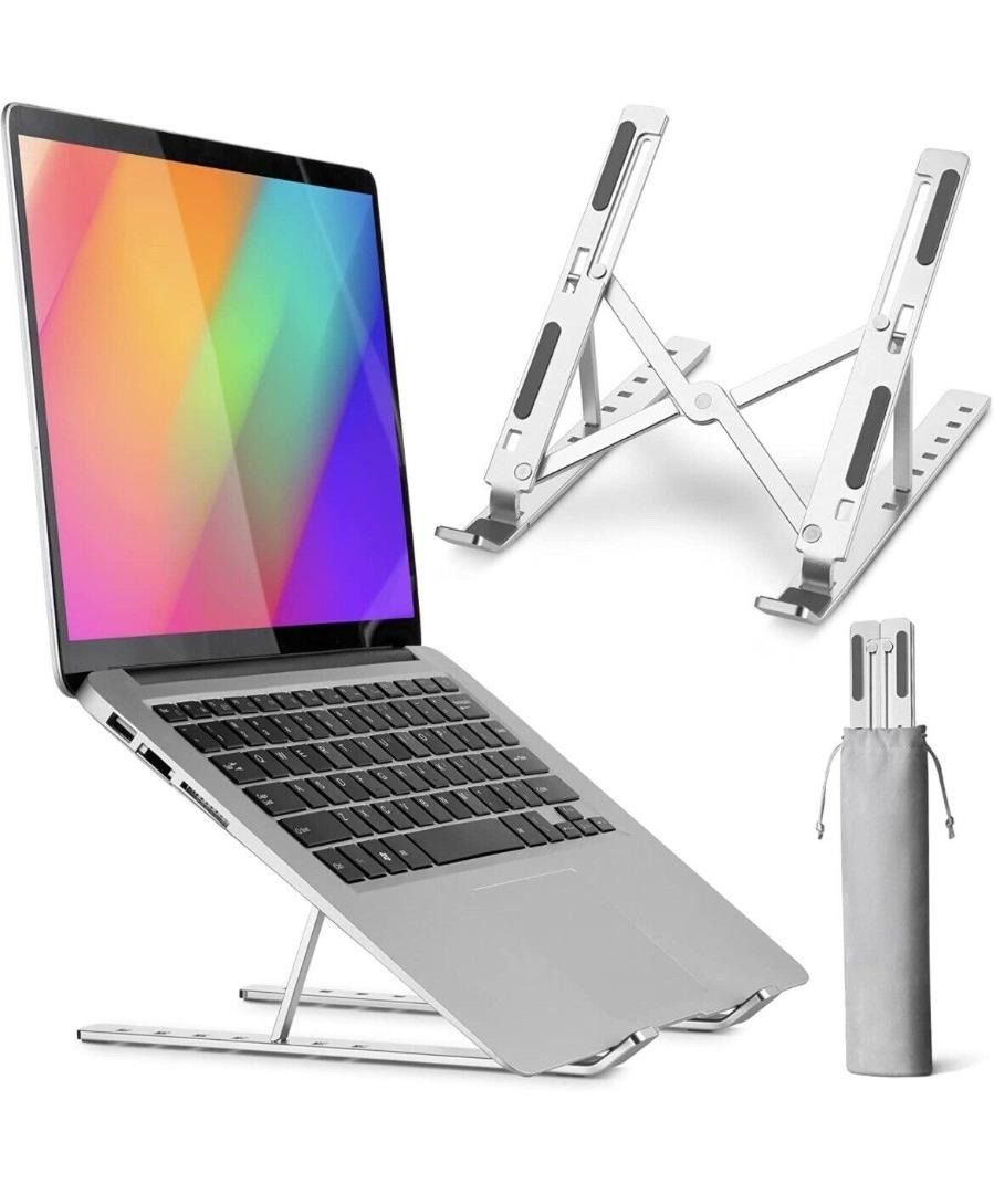 Aluminium Metal Laptop Stand, Adjustable Ergonomic Portable Aluminum ...