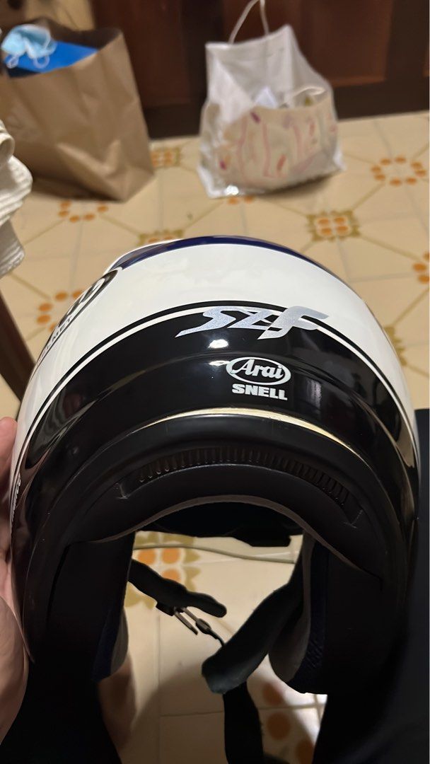 ARAI SZF BANDA BLUE REPAINT, Motorcycles, Motorcycle Apparel on Carousell