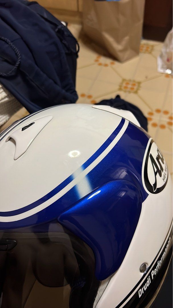 ARAI SZF BANDA BLUE REPAINT, Motorcycles, Motorcycle Apparel on Carousell