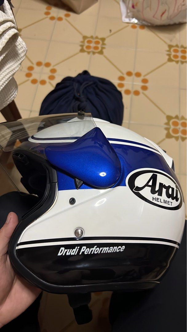 ARAI SZF BANDA BLUE REPAINT, Motorcycles, Motorcycle Apparel on Carousell