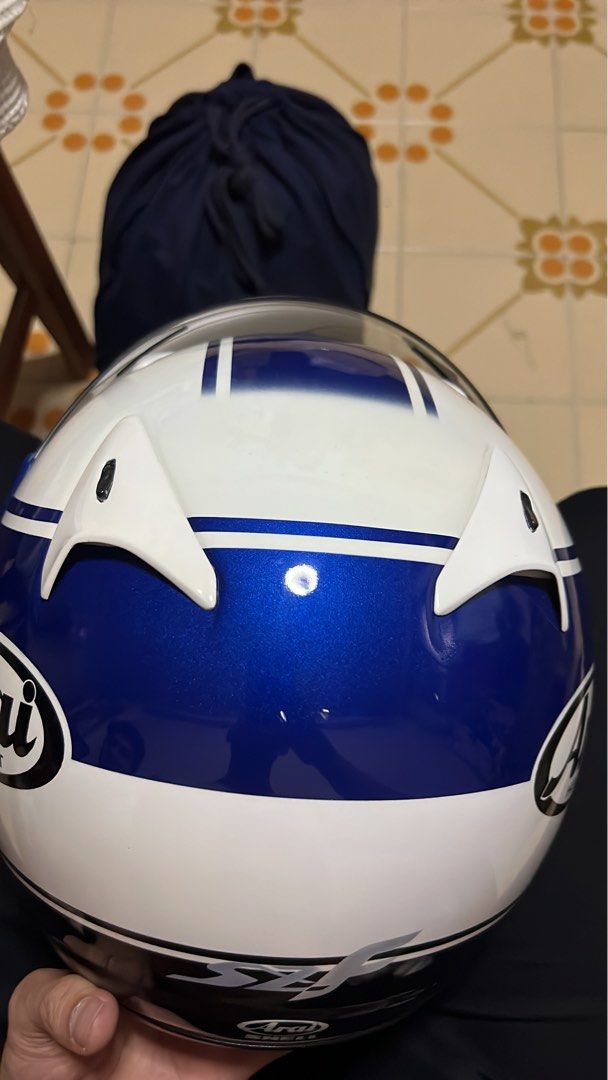 ARAI SZF BANDA BLUE REPAINT, Motorcycles, Motorcycle Apparel on Carousell