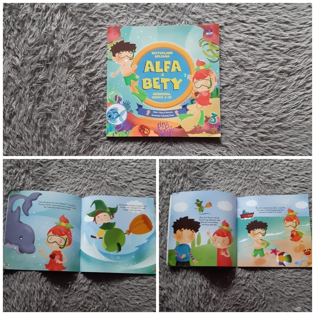 Bertualang Bersama Alfa dan Bety Mengenal Angka 1 sampai 10 buku anak ...