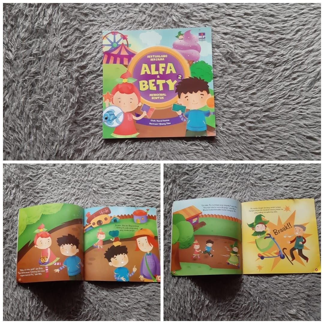 Bertualang Bersama Alfa dan Bety Mengenal Bentuk buku anak, Buku & Alat ...