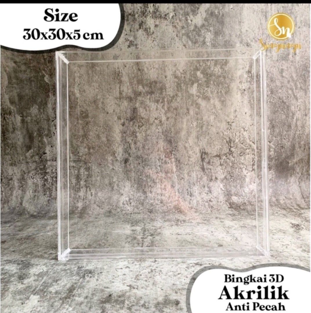 Bingkai Akrilik 30x30, Desain & Kerajinan Tangan, Alat & Bahan ...
