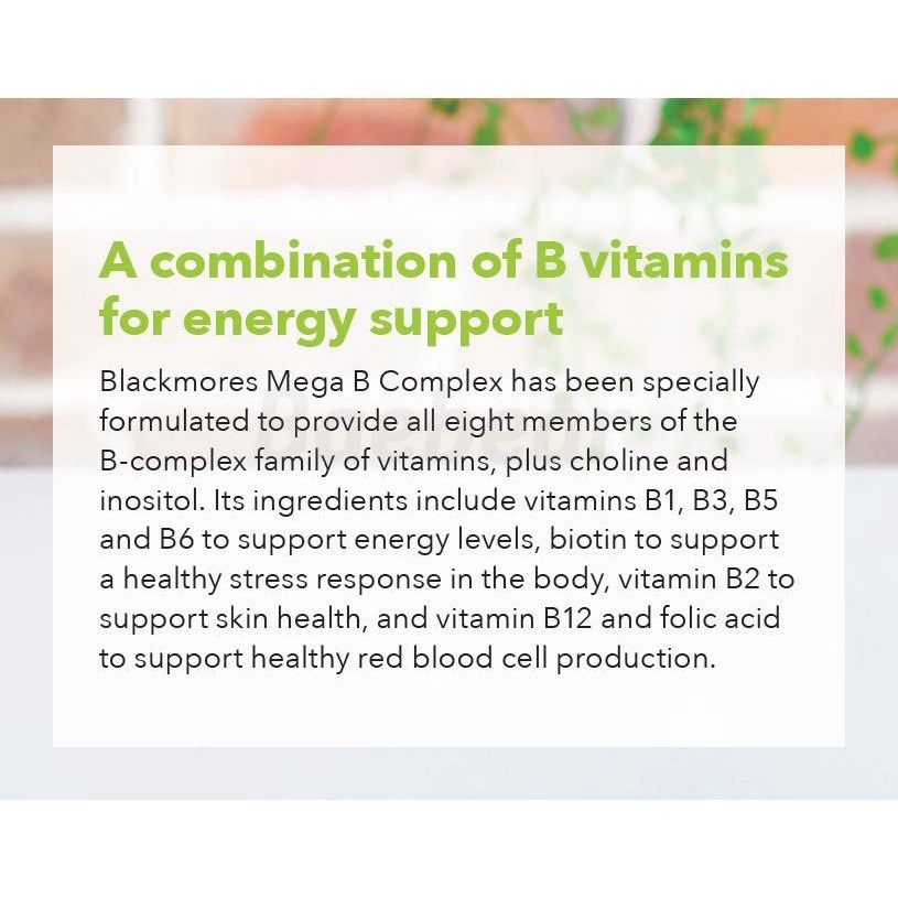 Blackmores Mega B Complex - 75 Tablets, Health & Nutrition, Health ...