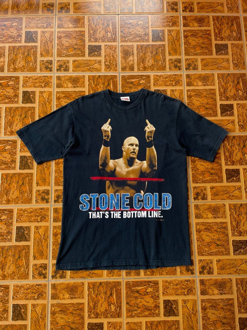 BOOTLEG STONE COLD, Men's Fashion, Tops & Sets, Tshirts & Polo Shirts on Carousell