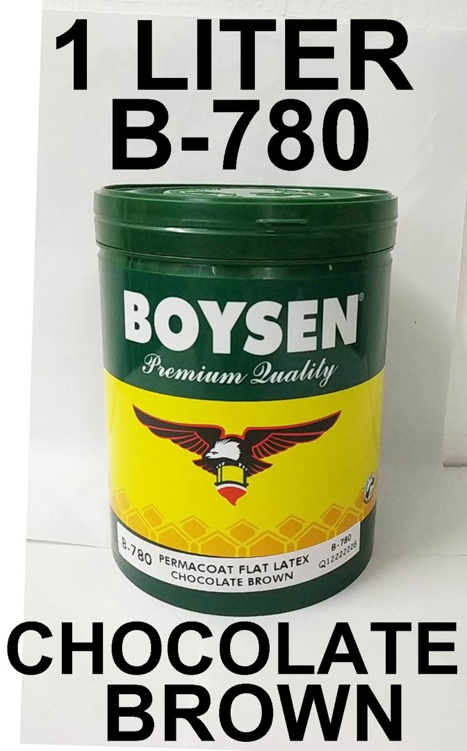 BOYSEN B-780 PERMACOAT FLAT LATEX CHOCOLATE BROWN 1 LITER ...