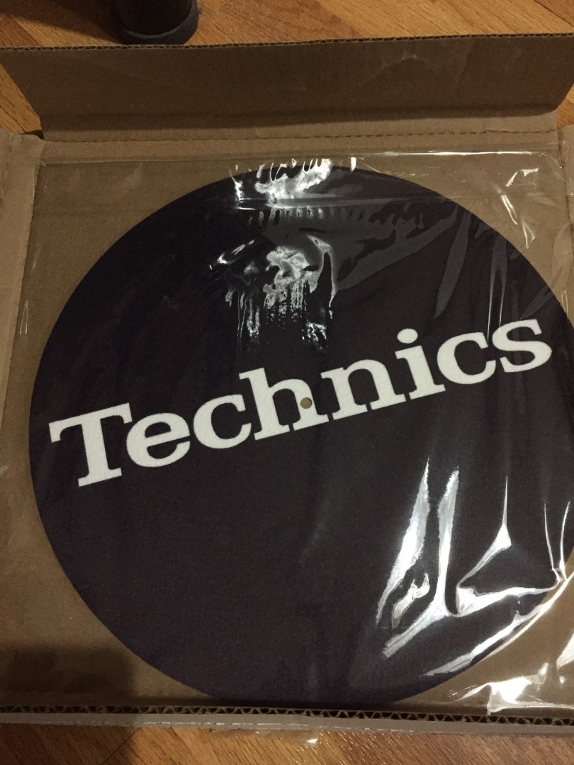 Brand New Authentic Technics Classic White on Black Turntable Slipmat ...