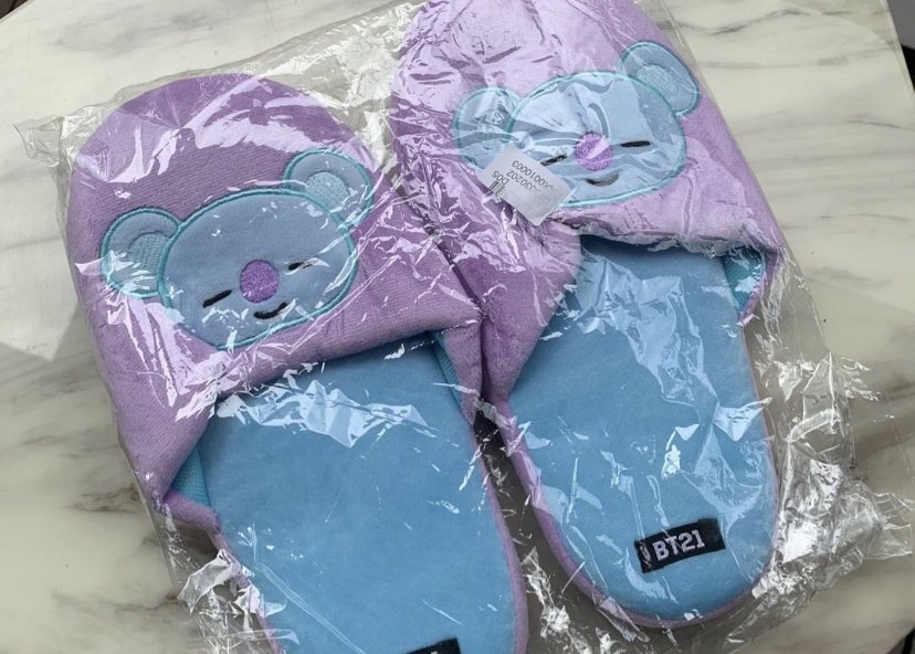 BT21 Koya Slides, Women's Fashion, Footwear, Flipflops and Slides on ...