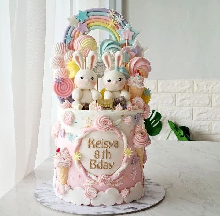 Bunny Rabbit Cake, Food & Drinks, Homemade Bakes on Carousell