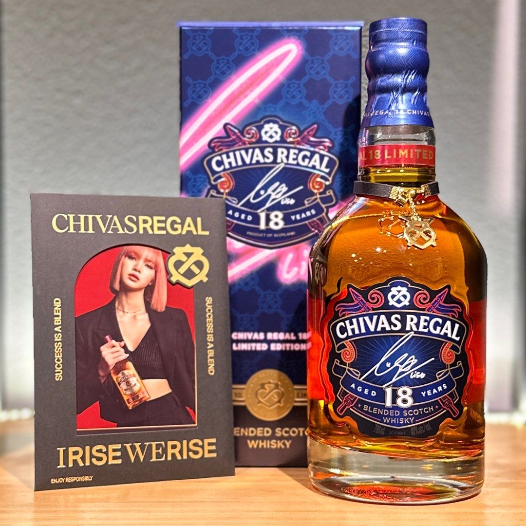 Chivas Regal 18 Year Old LISA Limited Edition Blended Scotch Whisky, 嘢食 & 嘢飲, 酒精飲料 - Carousell