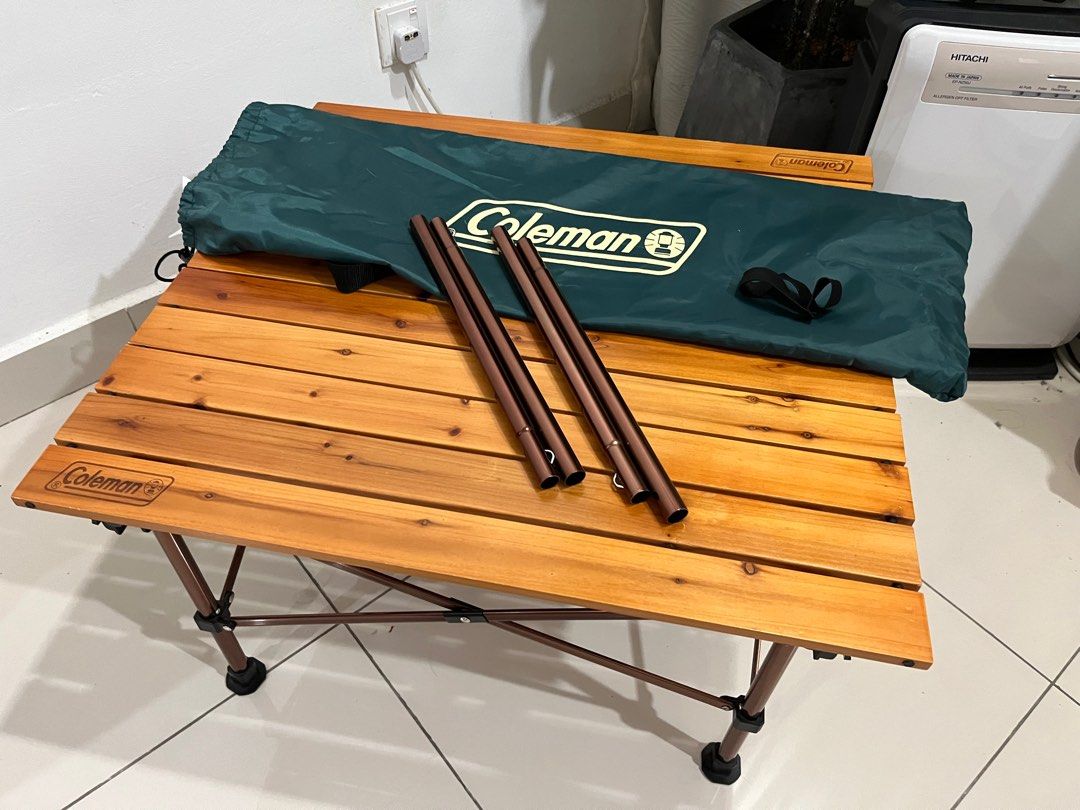 Coleman egg roll table, Sports Equipment, Hiking & Camping on Carousell