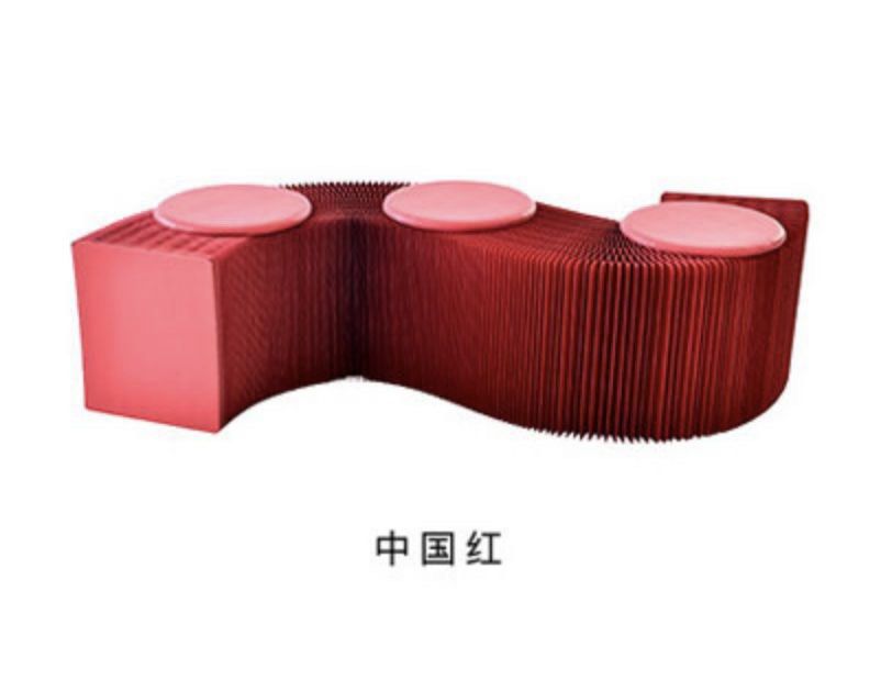 Collapsible honeycomb bench paper 3-seater, Furniture & Home Living ...
