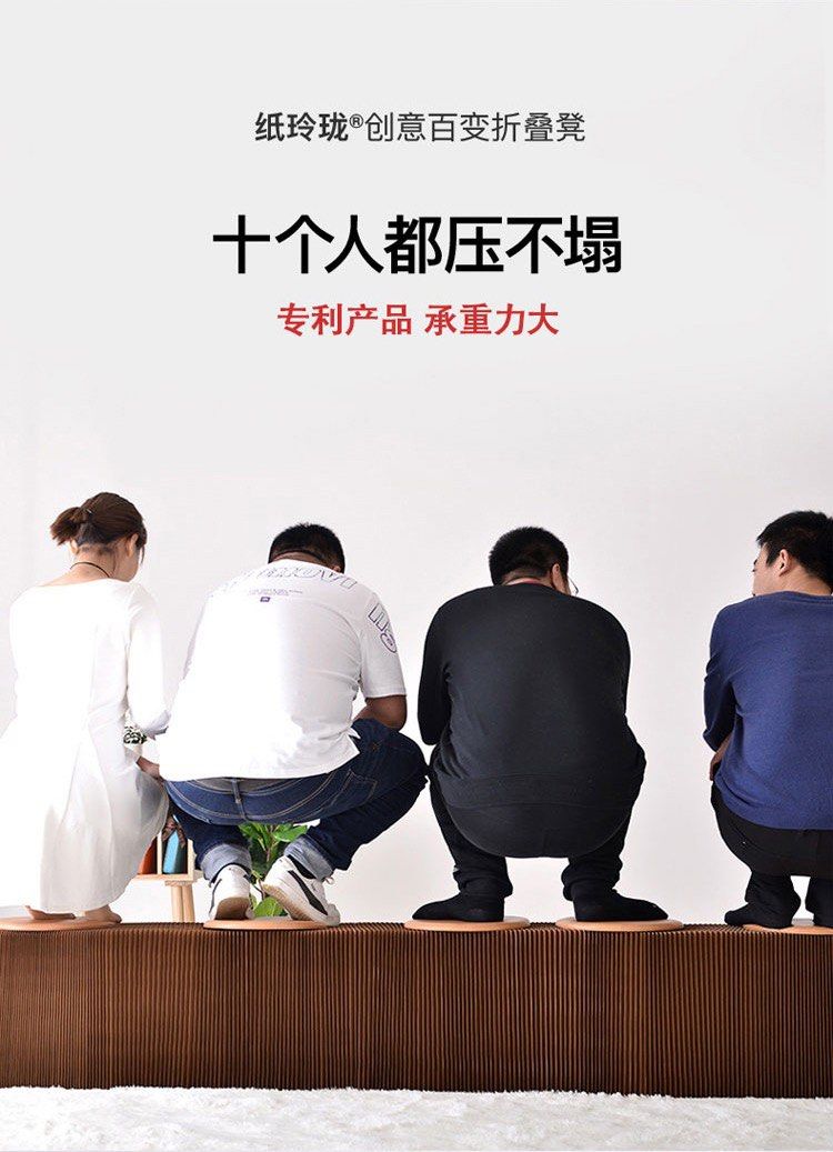 Collapsible honeycomb bench paper 3-seater, Furniture & Home Living ...