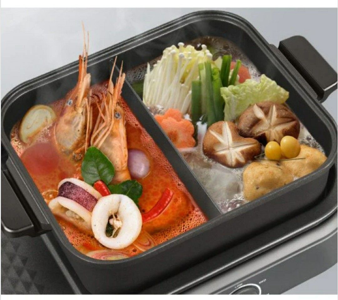 Cornell Split Pot Steamboat Grill CCG-EL118DT, TV & Home Appliances ...