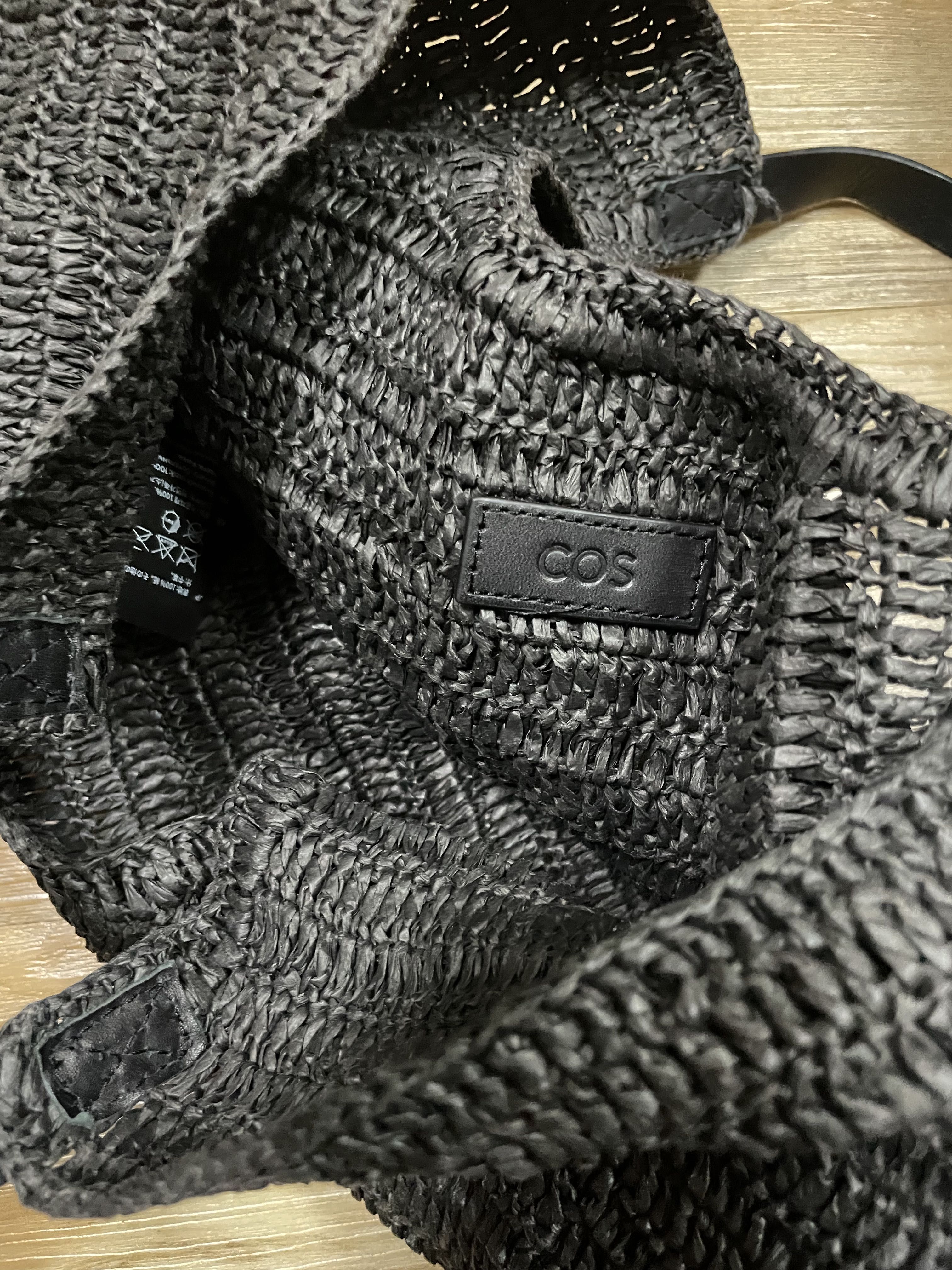 COS raffia tote, Luxury, Bags & Wallets on Carousell