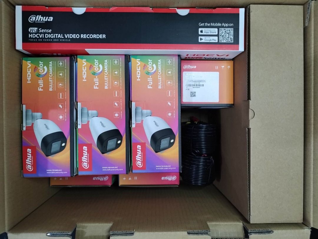 Dahua FULL-COLOR with MIC Kit 8 Channel CCTV Package (4 Dome, 4 Bullet) 2MP Plug and Play CCTV ...